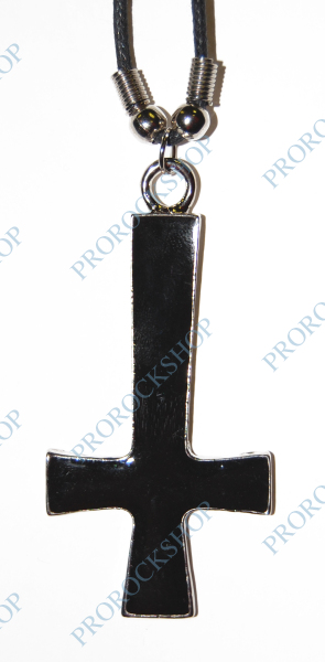 přívěsek na krk obrácený kříž 6,5 cm - ProRockShop